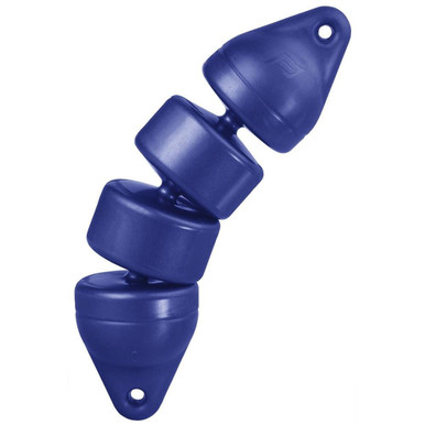 Plastimo 12 x 48cm Articulated Rib Fender With Rope Blue - Fender Outlet