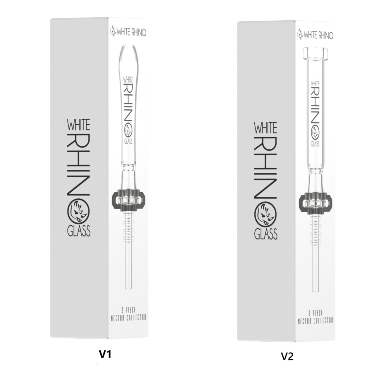 Premium White Rhino 2 Piece Nectar Collector - 5 Count