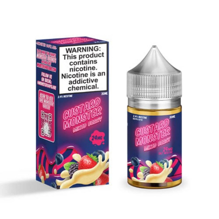 Shop Custard Monster Mixed Berry Salt 30ml E-Juice Online