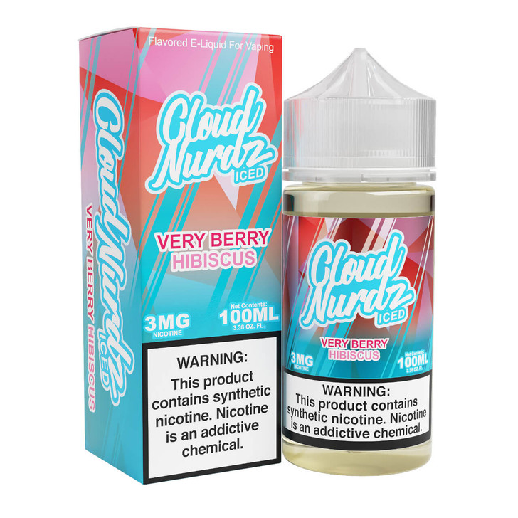 Shop Cloud Nurdz Iced Very Berry Hibiscus SyN 100ml Vape Juice