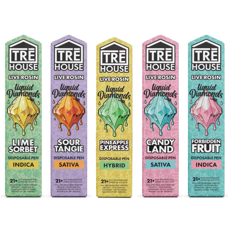 Get TRĒ House Live Rosin Liquid Diamonds Disposable | 2G