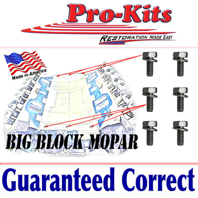 Big Block Valley Pan Rail Bolt Kit