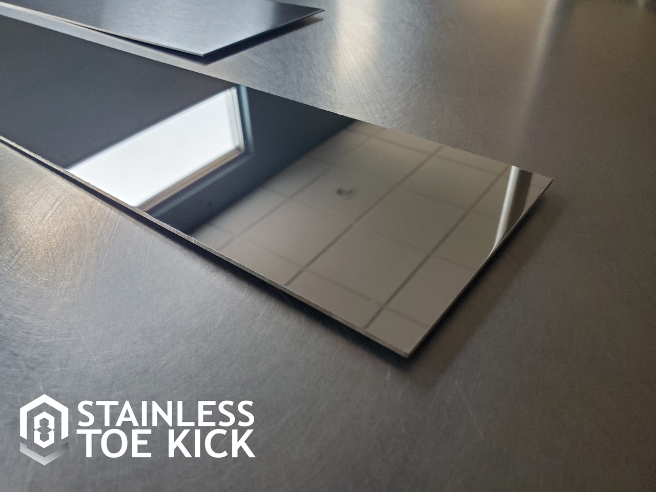 Stainless Steel Toe Kick Custom Size (Mirror Finish)