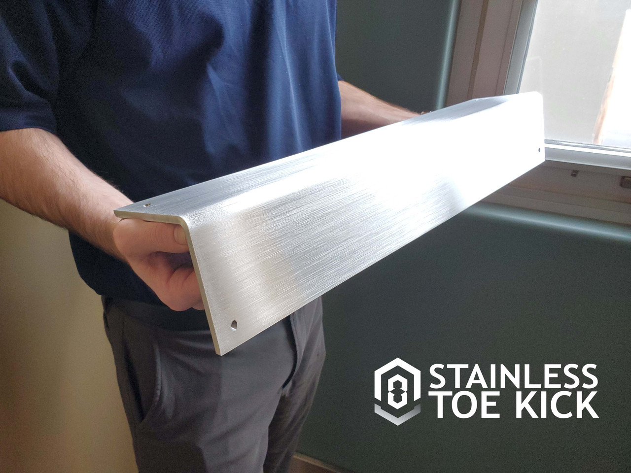 Brass Toekick- Custom Size (Grained Finish)