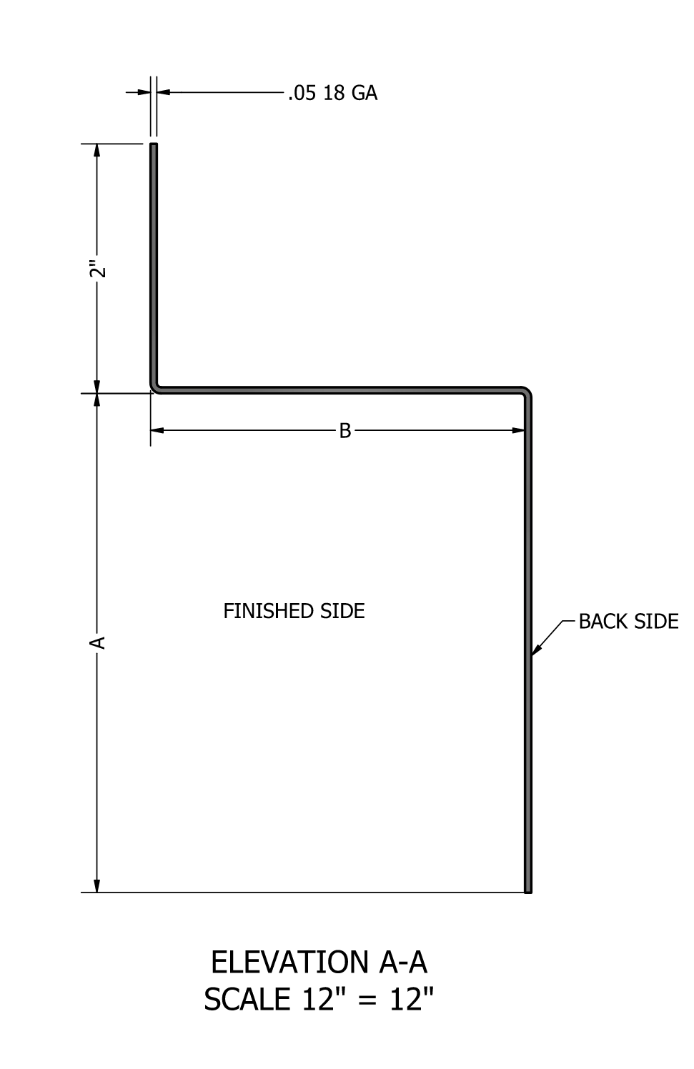 Stainless Steel ADA Toe Kick - Brushed Finish