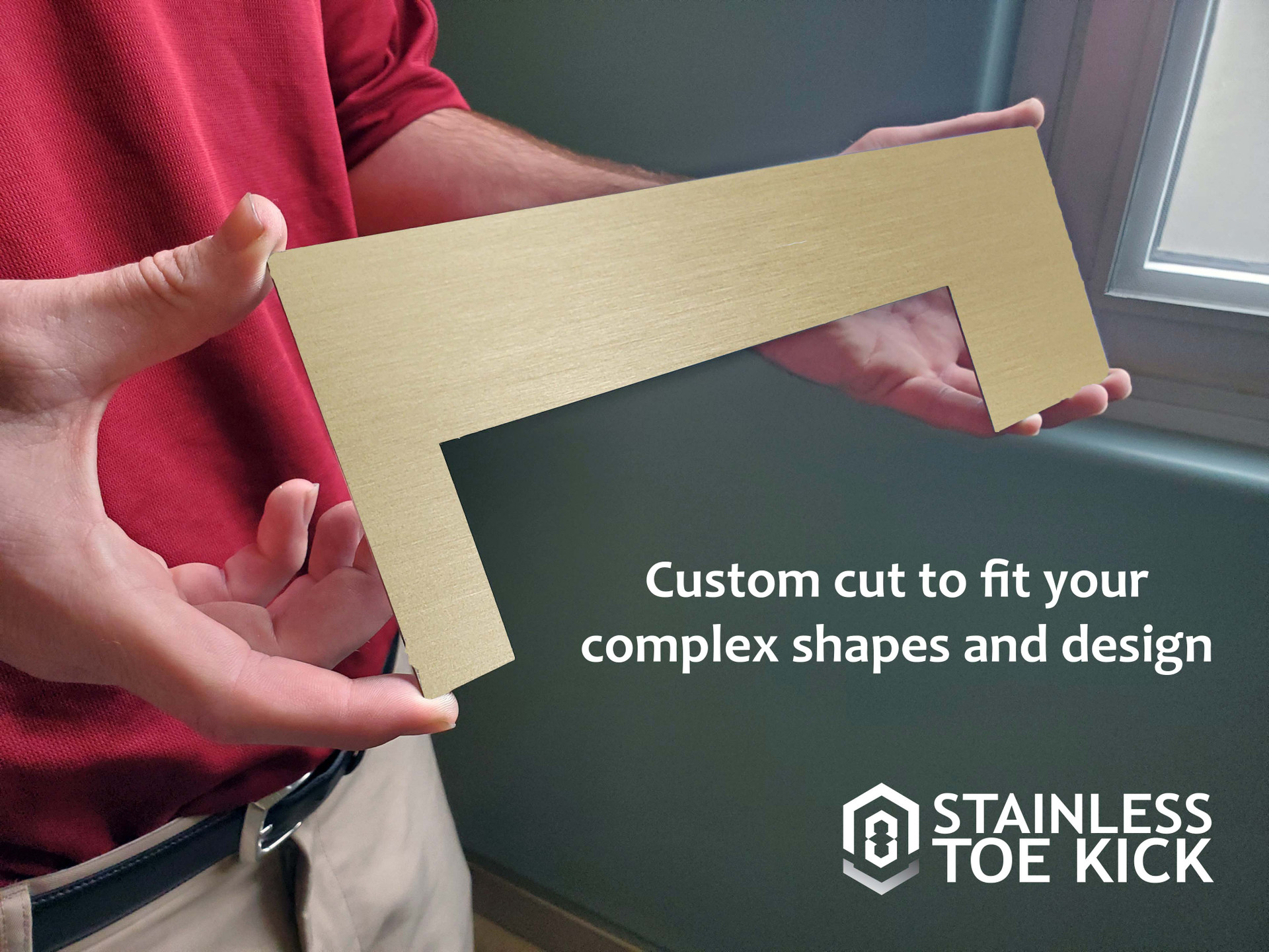 Brass Toekick- Custom Size (Matte Gold Finish)