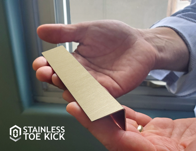 Brass Toekick- Custom Size (Matte Gold Finish)