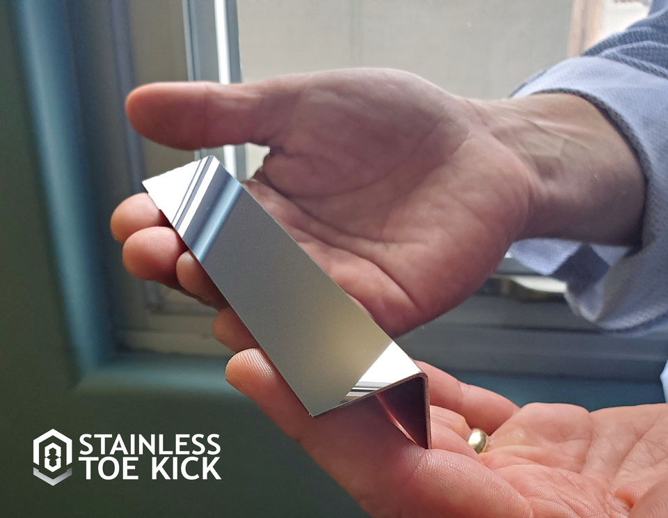 Stainless Steel Toe Kick Custom Size (Mirror Finish)
