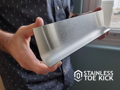 Cove Baseboard- Stainless Steel (Grained Finish)