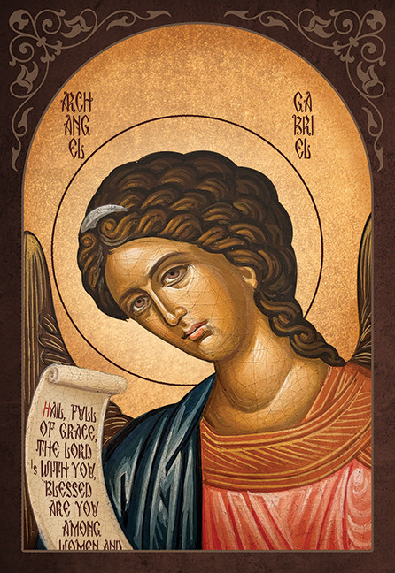 Icon of The Archangel Gabriel Detail - Corfu 20th c. - 00AGI002
