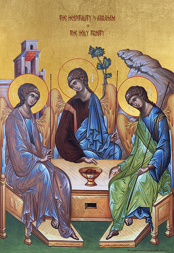 Icon of The Hospitality of Abraham (Holy Trinity) - 00HTHA017