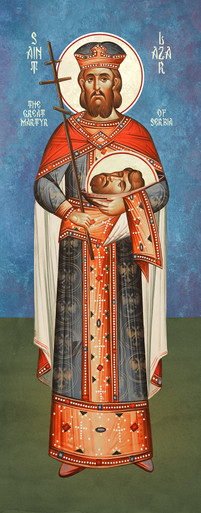 Icon of St. Lazar the Great Martyr of Serbia- 00STLS01