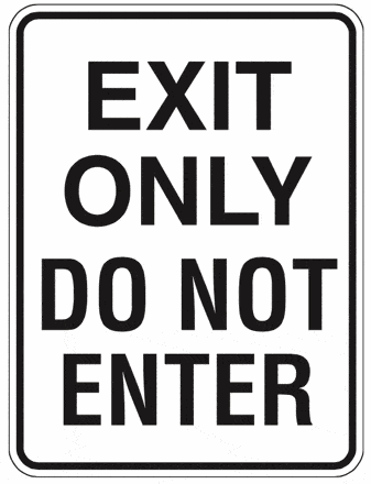 Exit Only Do Not Enter - Reflective Sign | Allstate Sign