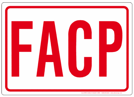 FACP Sign - Sprinkler - 14" x 10", Plastic | Allstate Sign
