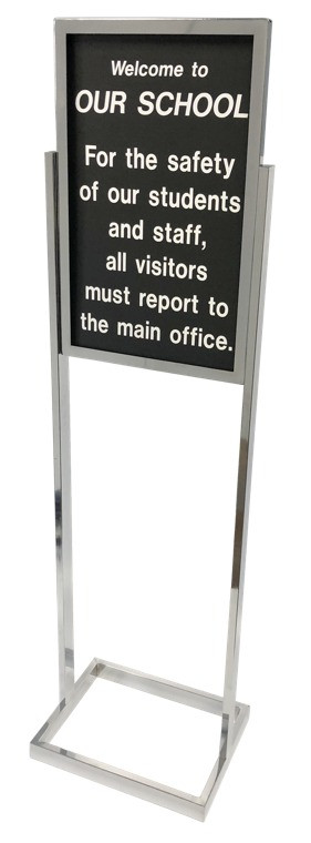 School Entrance Sign with Stand