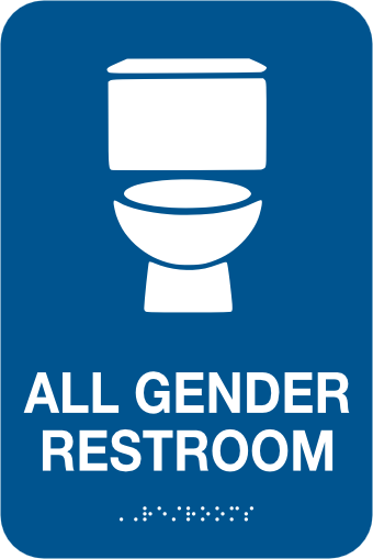 All Gender Restroom Sign w/ Toilet Symbol | Allstate Sign