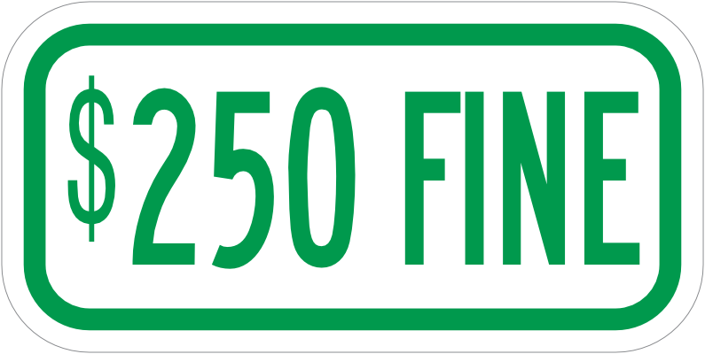 250 Fine - Reflective Green Sign - 12" x 6" | Allstate Sign