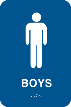 Boys Sign - ADA, Braille | Allstate Sign