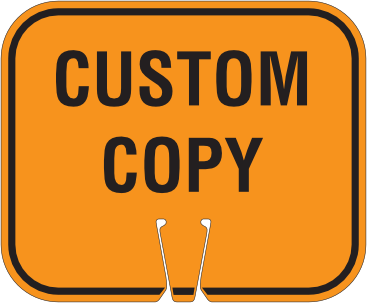 Custom Cone Sign - Orange Background