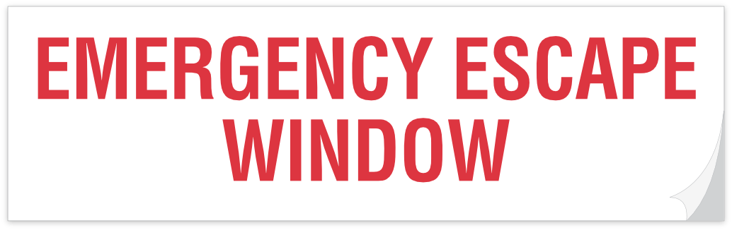 Emergency Escape Window 10" x 3" - Vinyl | Allstate Sign