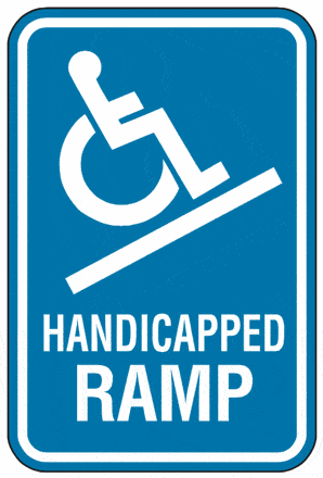 Handicapped Ramp - Parking Sign