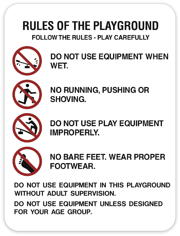 Rules for Use of Playground Sign - 18" x 24" | Allstate Sign