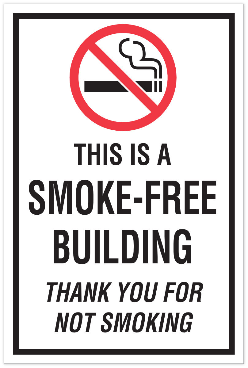 This Is A Smoke Free Building Sticker | Allstate Sign