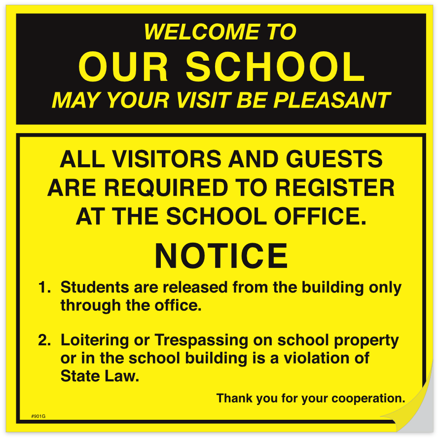 Welcome To Our School Sticker | Allstate Sign