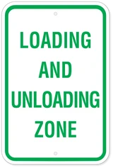 Loading and Unloading Zone Sign - 12" x 18" | Allstate Sign