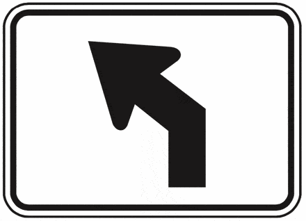 Guide Arrow Up Left Sign - 13" x 10" | Allstate Sign