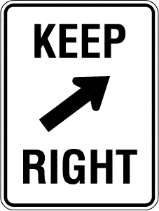 Guide Arrow Diagonal Right Sign