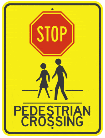 Pedestrian Crossing Sign - Reflective | Allstate Sign