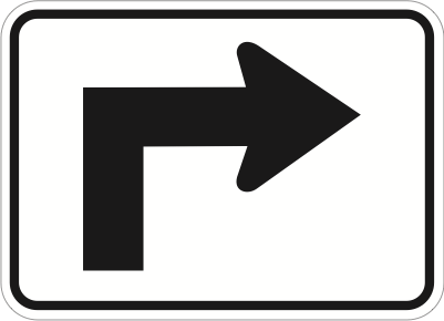 Guide Arrow Sign - Right - 13" x 10"