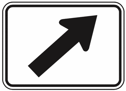Guide Arrow Sign - Right - 13" x 10"
