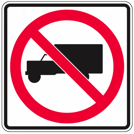 No Trucks Sign - Reflective | Allstate Sign