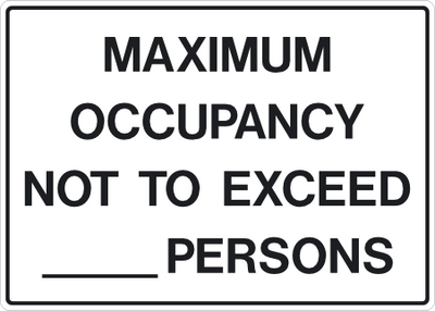 Maximum Capacity Sign | Room Capacity Sign | Occupancy Sign