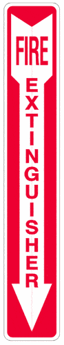 Fire Extinguisher Sign - 4'' x 24''