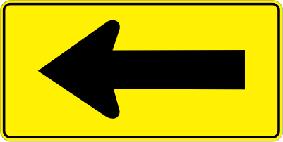 Left Arrow - Reflective Sign - 36" x 18" | Allstate Sign