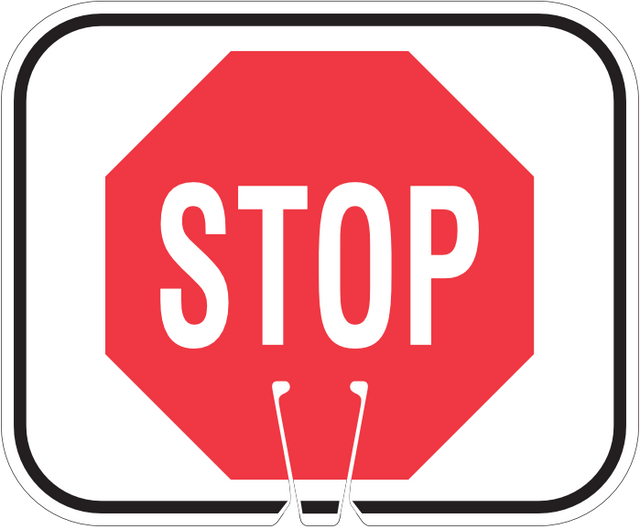 Stop Cone Sign - 12.75" x 10.5", Reflective | Allstate Sign