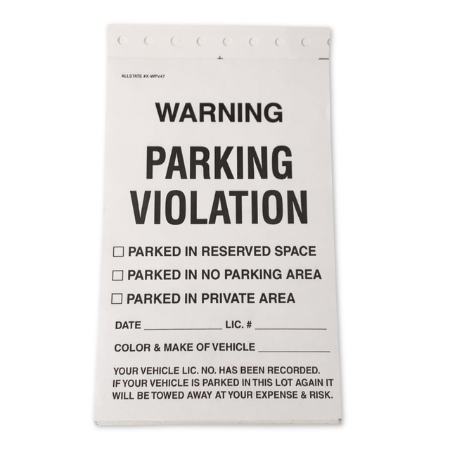Parking Violation Tickets - Warning Tickets