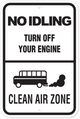 No Idling Turn Off Your Engine - Clean Air Zone