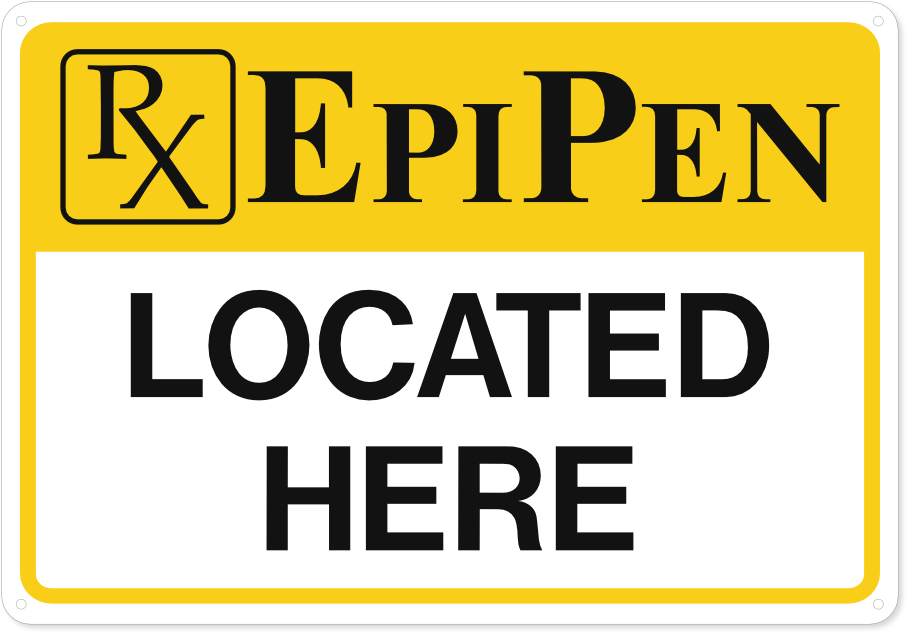 EpiPen Location Sign