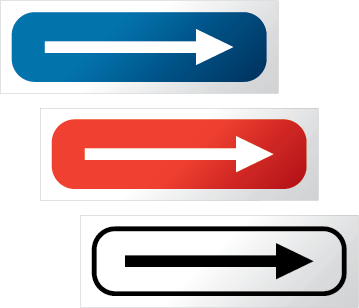 Arrow - Polished Plastic Sign