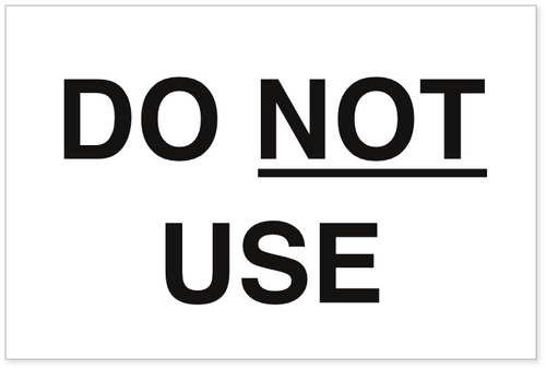 Do Not Use Magnetic Sign | Allstate Sign & Plaque