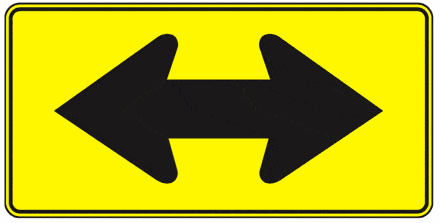 Double Arrow - Reflective Sign