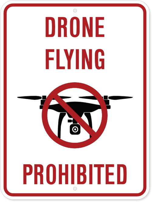 Drone Flying Prohibited Sign - 18" x 24" | Allstate Sign