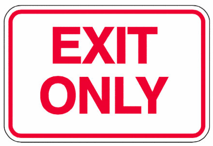 Exit Only Sign - 18" x 12" - Aluminum | Allstate Sign