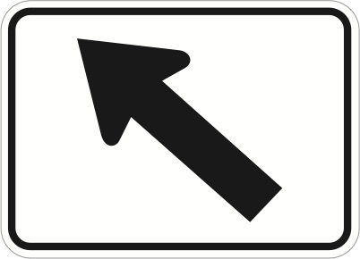 Guide Arrow Diagonal Left Sign