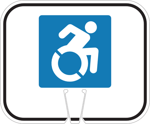 Cone Sign - Handicapped