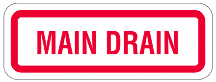 Sprinkler Sign - Main Drain
